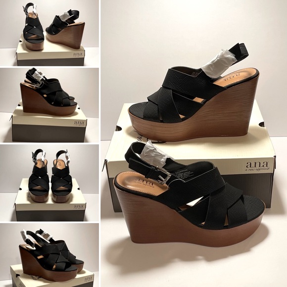a.n.a | Shoes | Ana Wedge Heel Sandals | Poshmark
